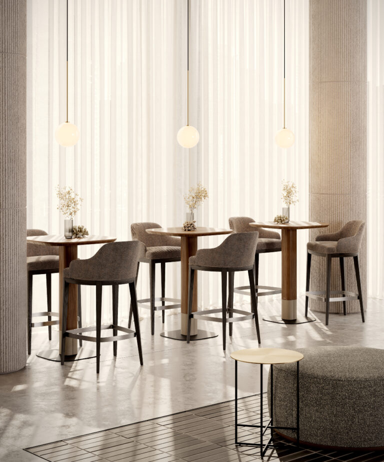 The Anna Bar Chair And Adam Table In Hospitality Design
