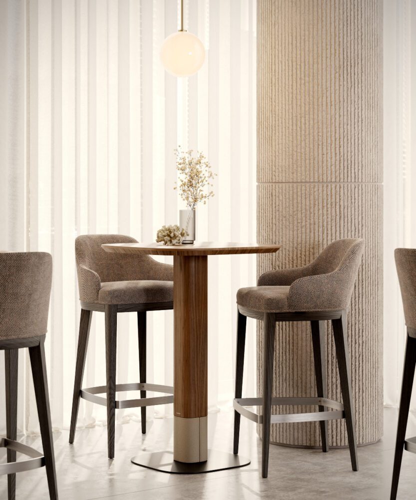The Anna Bar Chair And Adam Table In Hospitality Design