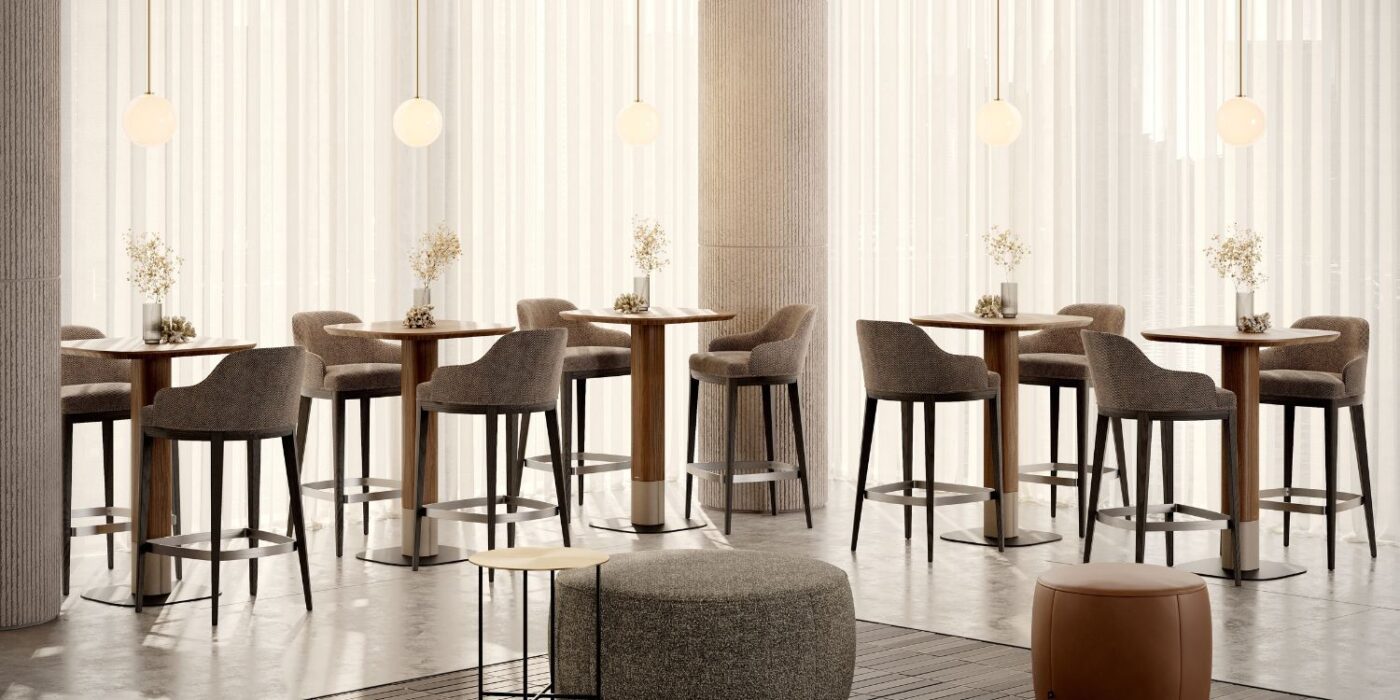 The Anna Bar Chair And Adam Table In Hospitality Design
